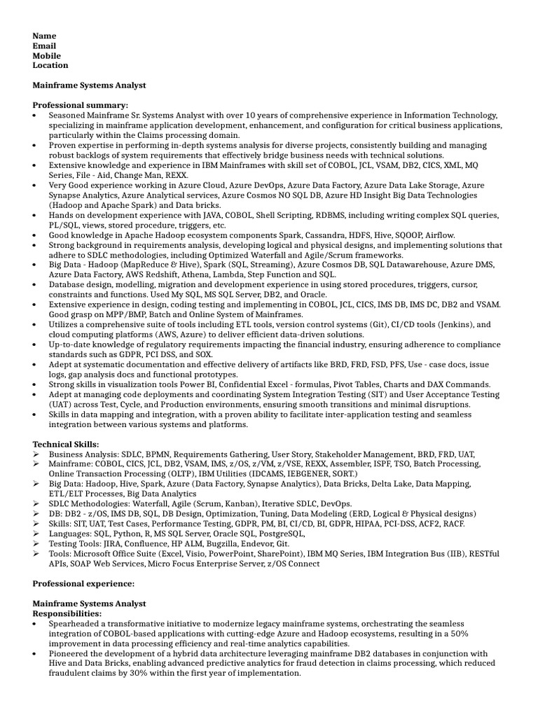 BSA_Mainframe | PDF | Ibm Db2 | Databases BSA_Mainframe | PDF | Ibm Db2 | Databases