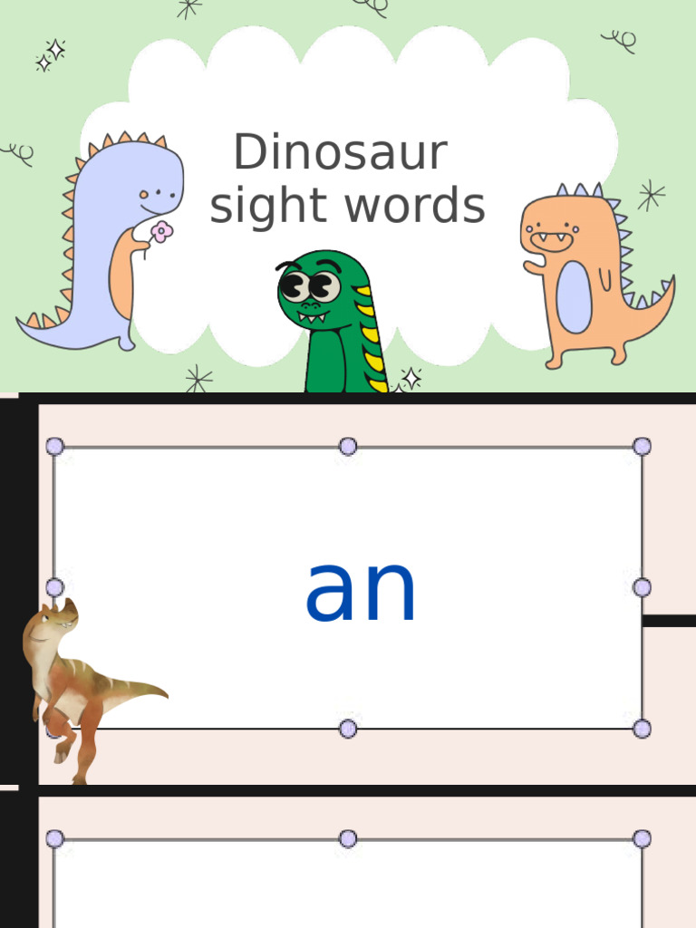 Dinosaur Sight Words | PDF | Self-Improvement