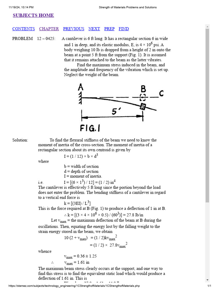 a1 | PDF | Beam (Structure) | Continuum Mechanics