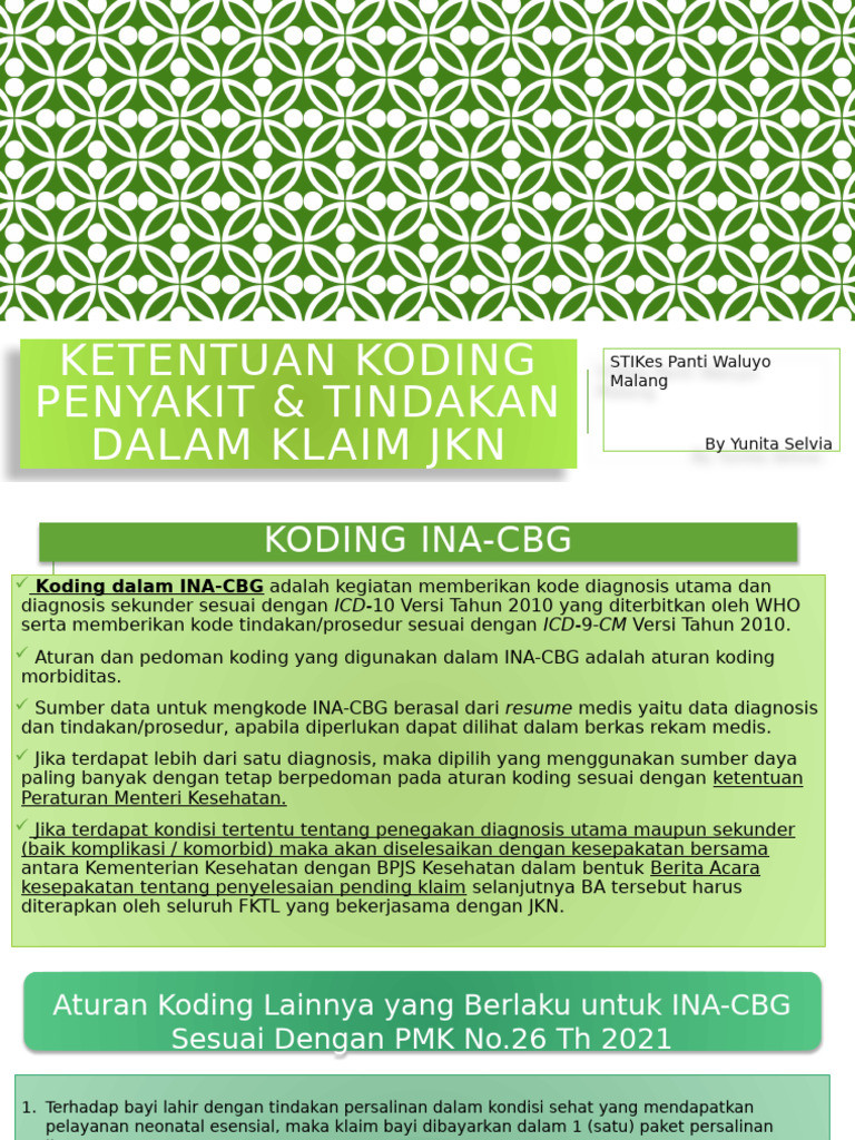 Ketentuan Koding Klaim JKN | PDF | Pengembangan Diri | Sains & Matematika