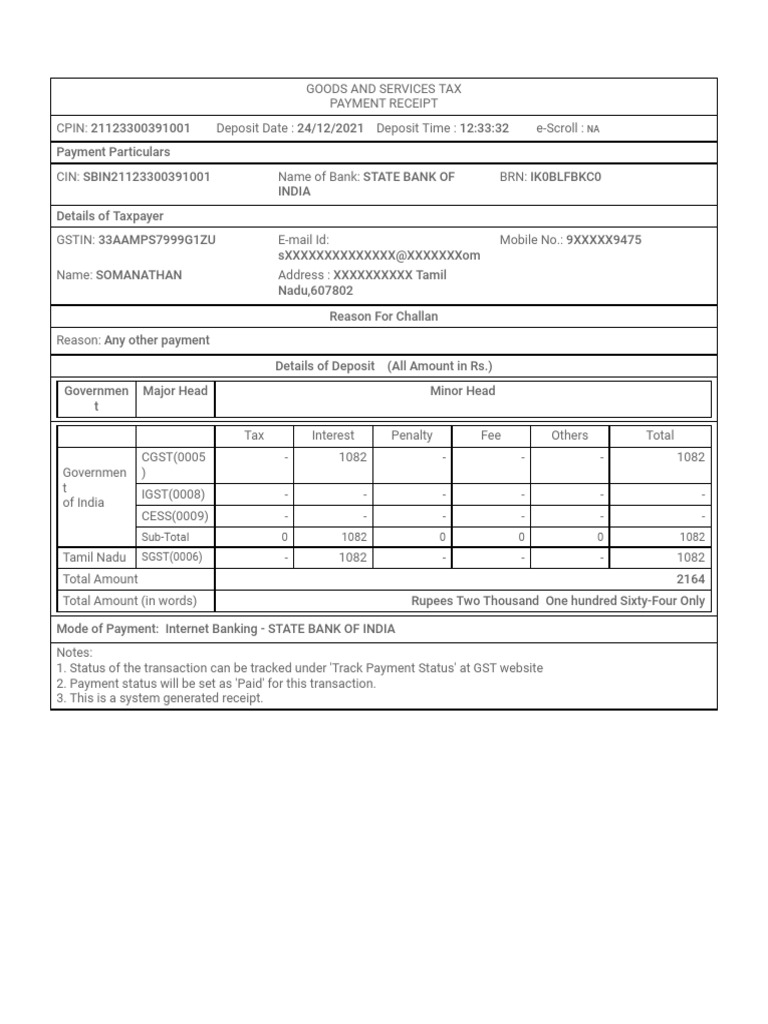 GST-Challan Receipt-2 | PDF