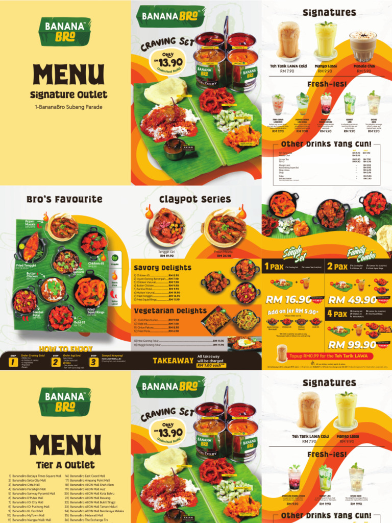 BananaBro Menu | PDF