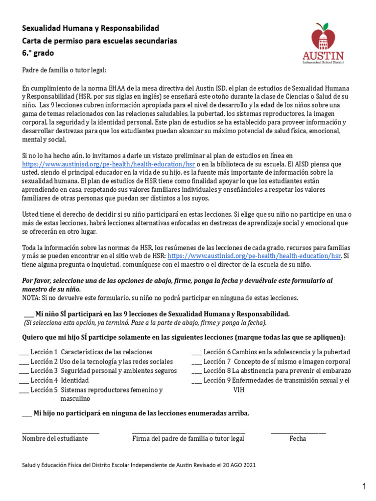 HSR Grade6 OptIN 2021 SPN Pagenumber | PDF | Plan de estudios ...