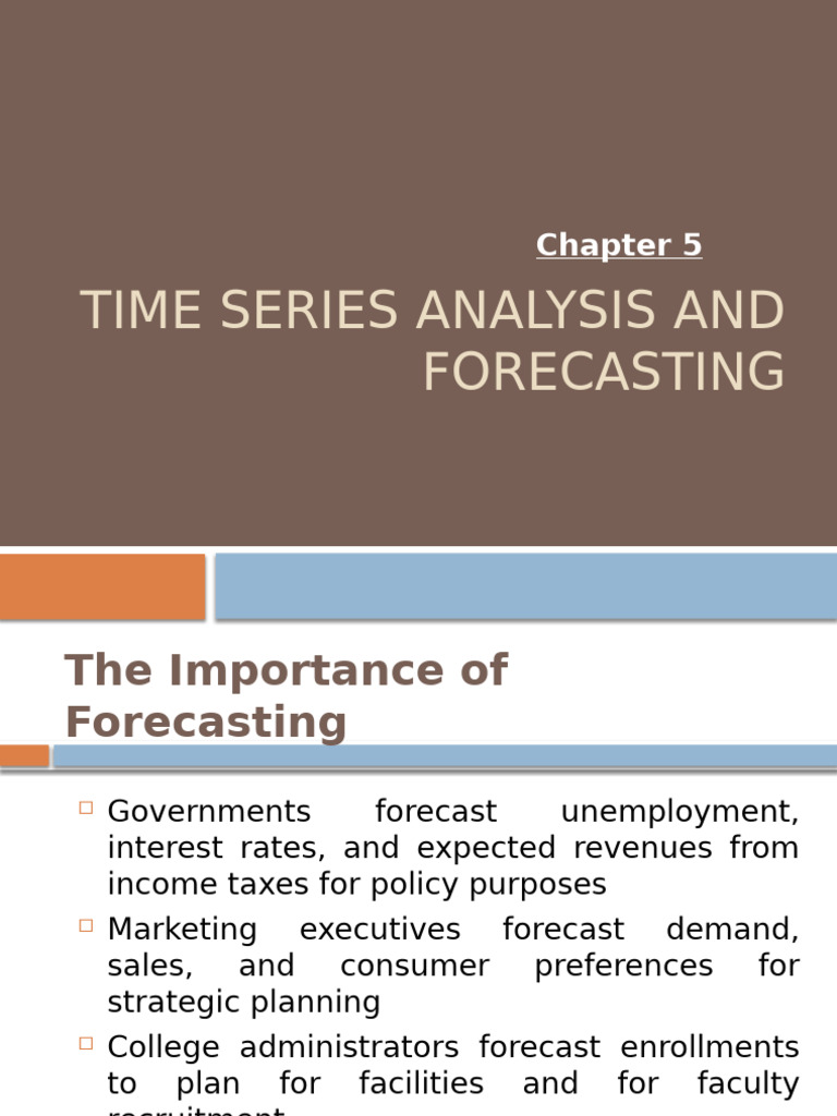 Chapter 5 Time Series Analysis Forecasting Pdf Forecasting Regression Analysis