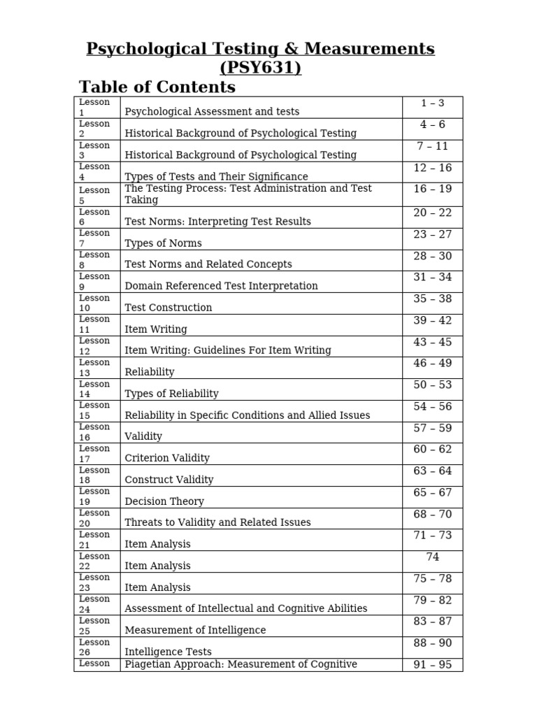 Psychological Testing Overview and Methods | PDF | Psychology ...