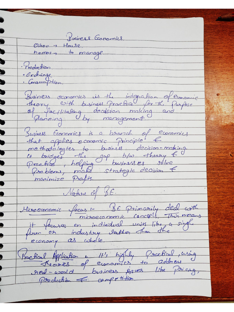 Business Economics Unit 1 | PDF