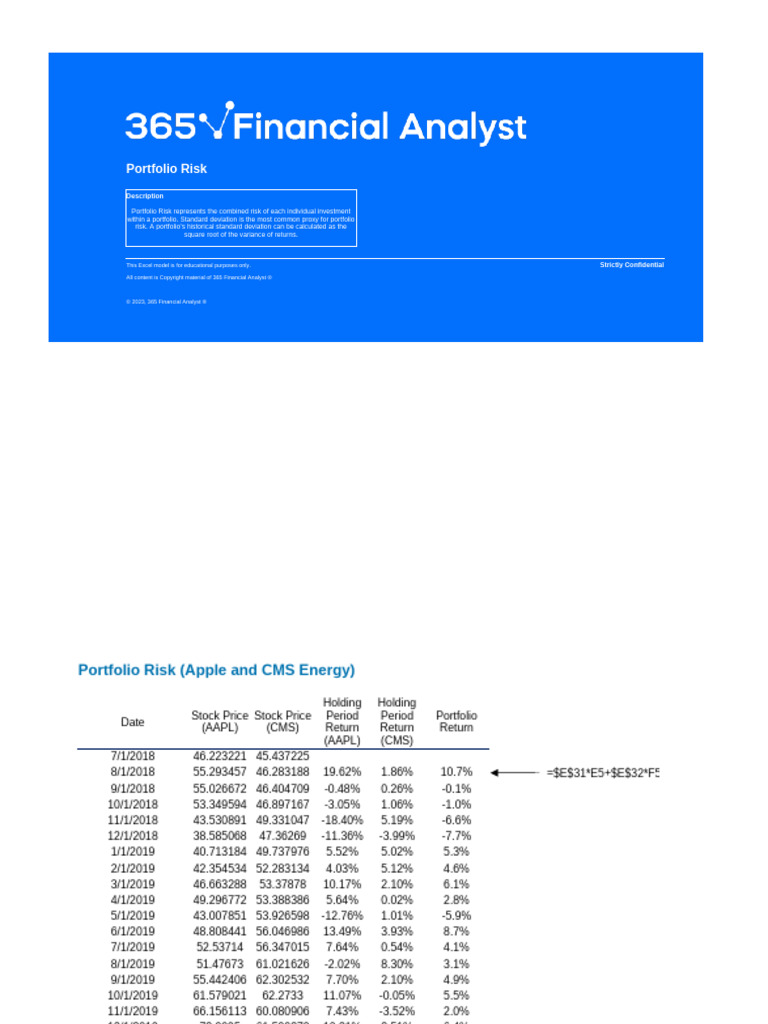 91 Portfolio Risk Pdf Standard Deviation Financial Economics