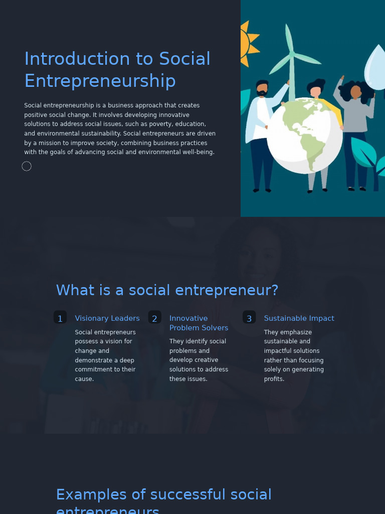 Introduction To Social Entrepreneurship | PDF | Social Entrepreneurship ...