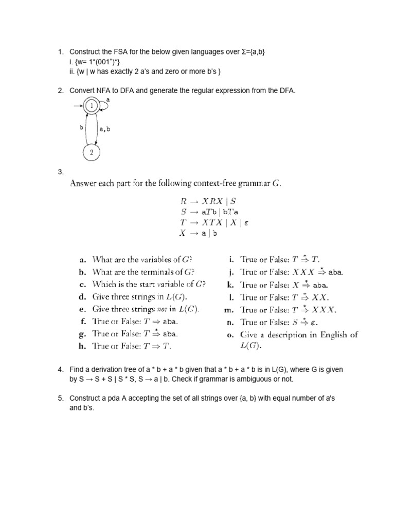 TOC Internals Assignment | PDF