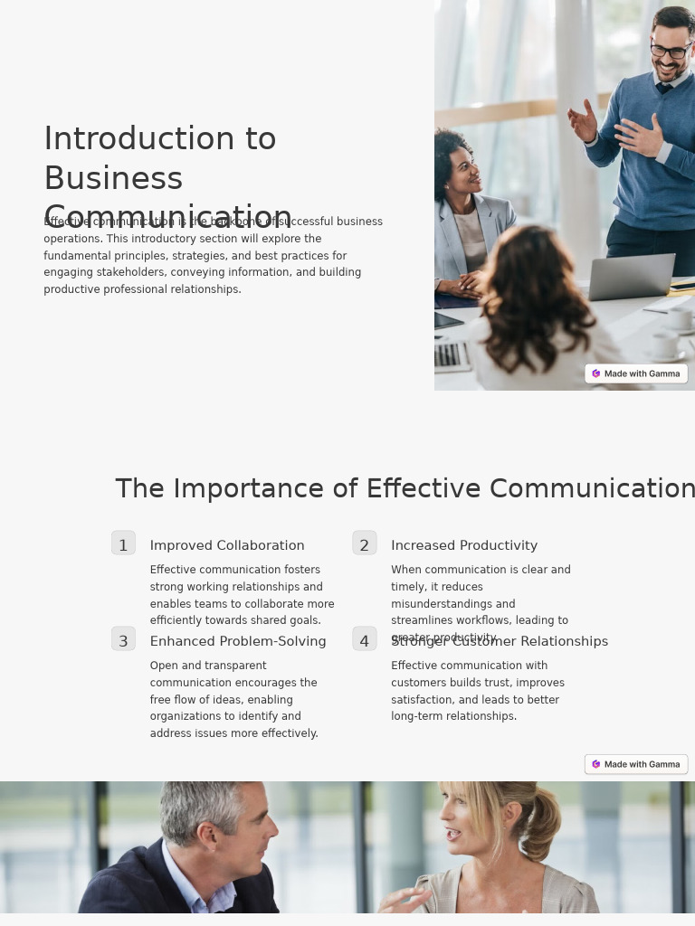Introduction To Business Communication | PDF | Communication ...