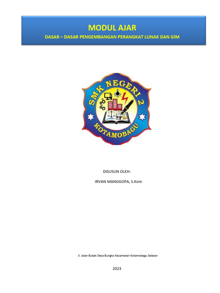 Modul Ajar Dasar-Dasar PPL Dan Gim | PDF