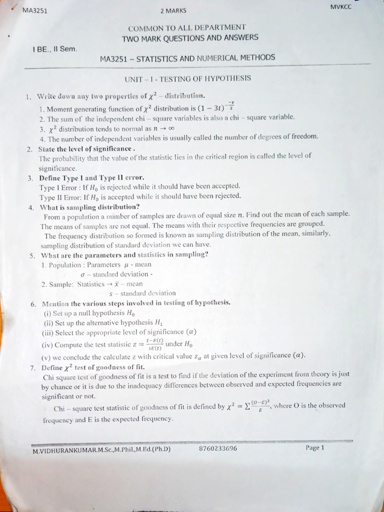SNM Sem2 Question Bank | PDF