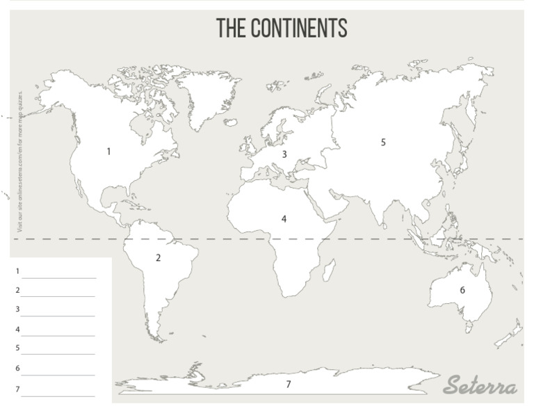 Continents Quiz | PDF