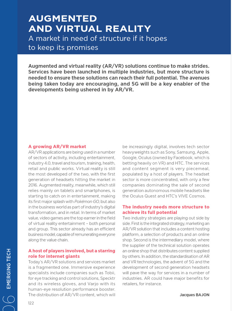 Augmented and Virtual Reality Introduction | PDF | Virtual Reality | Augmented Reality