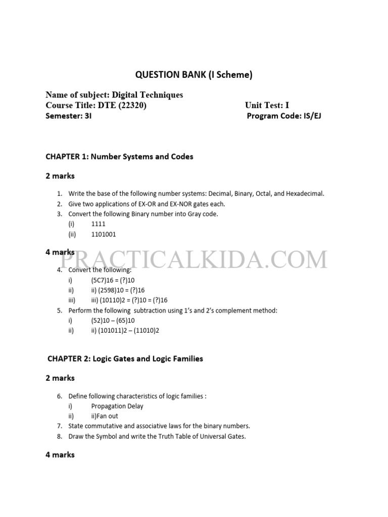 Dte Imp | PDF | Logic Gate | Electronic Circuits