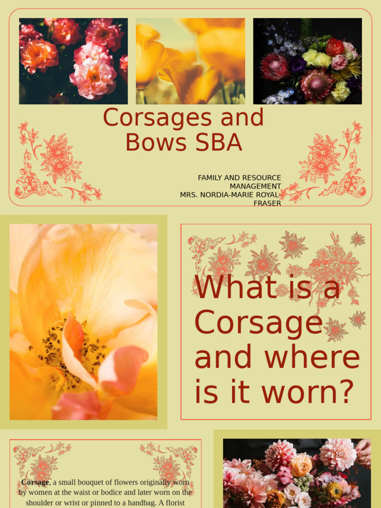 Understanding Corsages and Bows | PDF | Clothing | Fashion