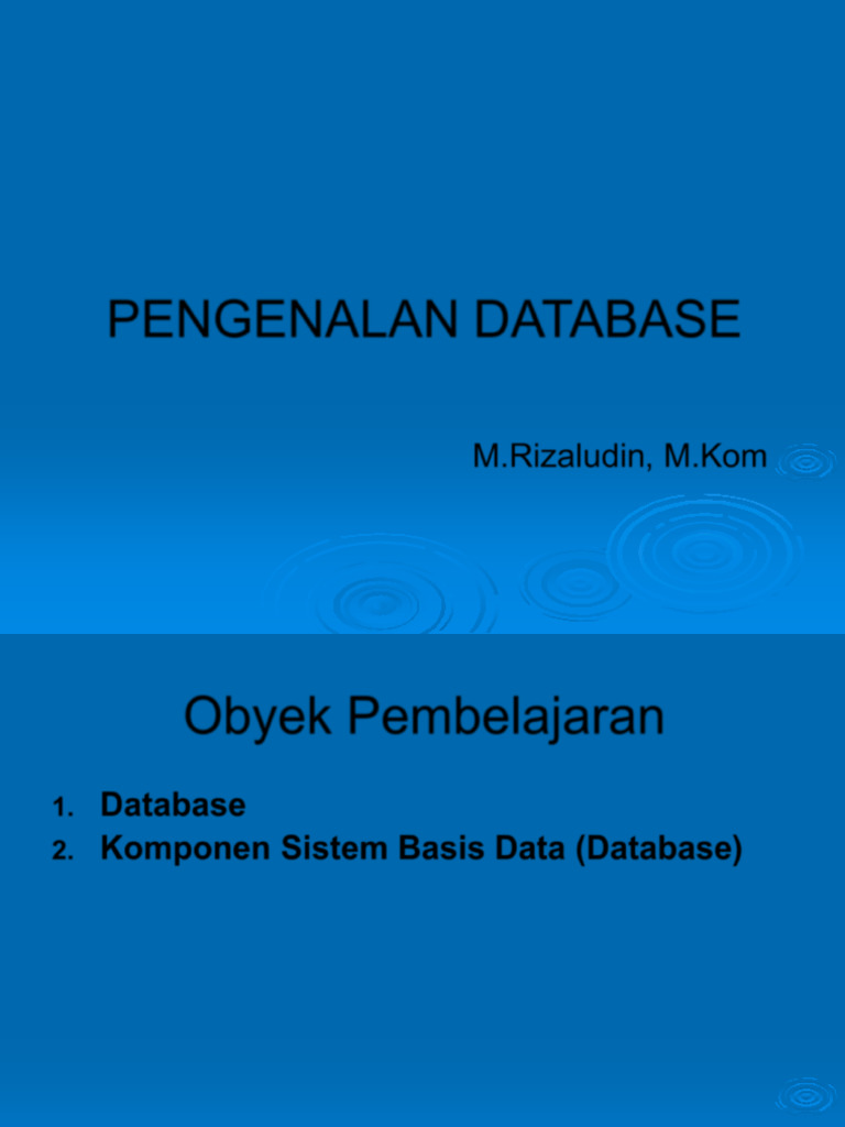 1 - Pengenalan Database Part 1 | PDF | Seni | Komputer