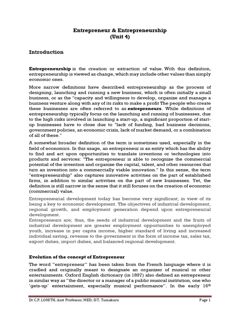 Unit 4 - Entrepreneurship & Finance | PDF | Social Entrepreneurship ...