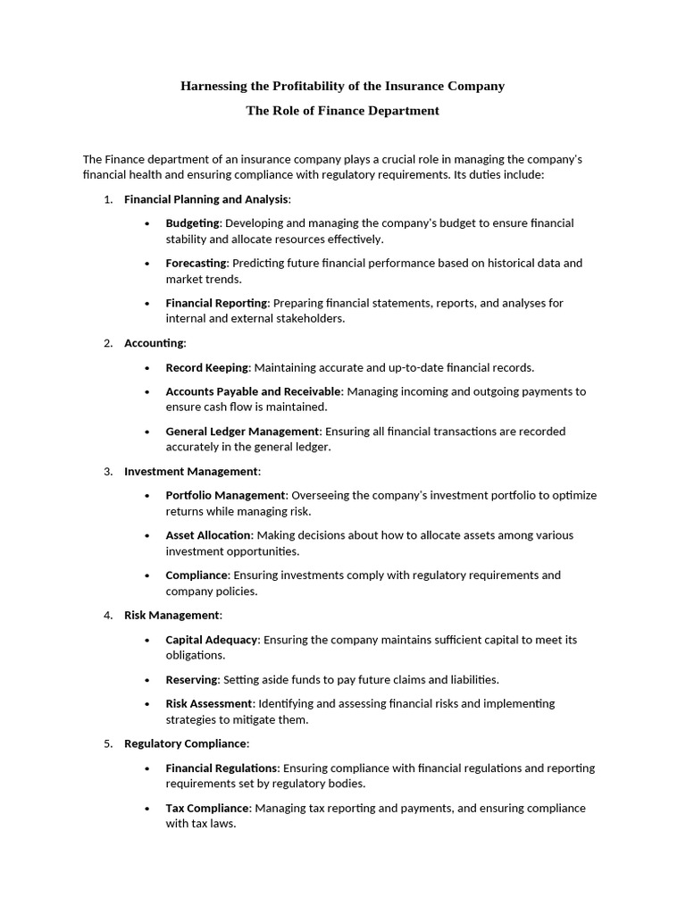 Boosting Insurance Profitability Through Finance | PDF | Risk ...