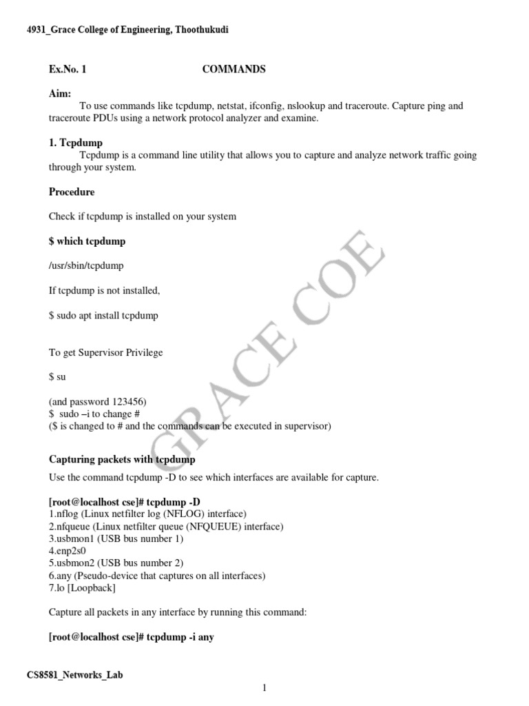 Iii Cse CS8581 Networks Lab | PDF | Port (Computer Networking ... Iii Cse CS8581 Networks Lab | PDF | Port (Computer Networking ...