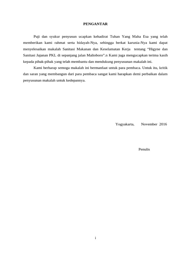 Higiene Jajanan Pkl Malioboro Pdf Pengelolaan Keuangan Uang