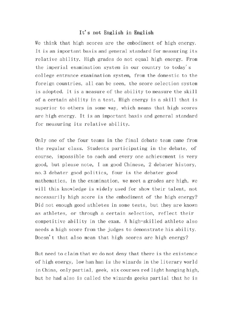It's Not English in English | PDF