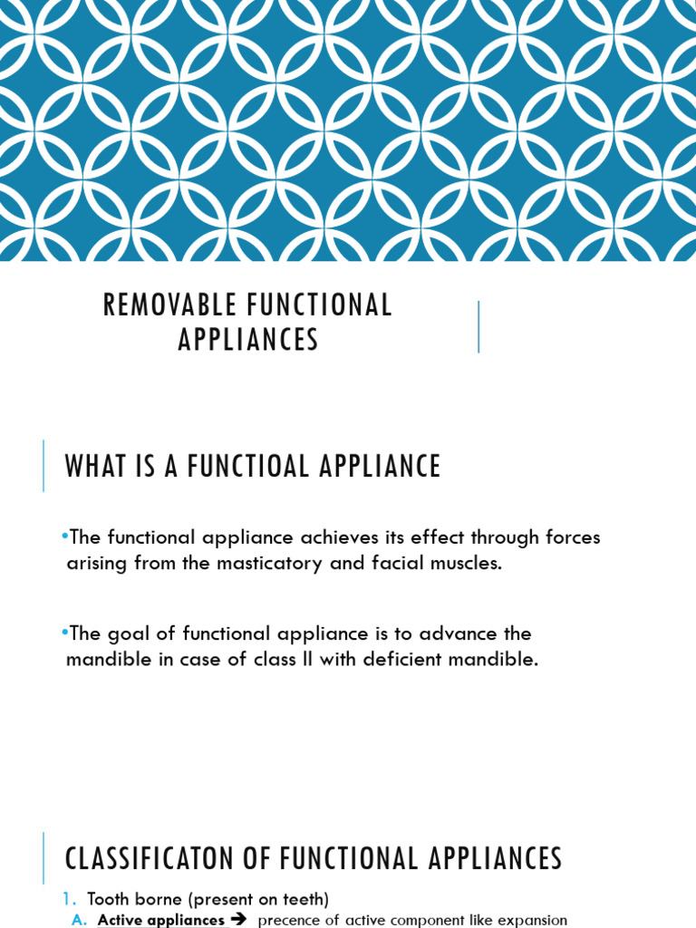 Removable Functional Appliance (Edited) | PDF | Tooth | Dental Anatomy