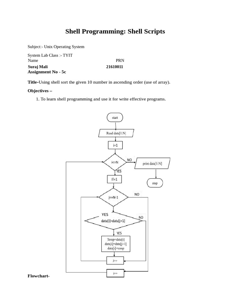 Shell Sort in Shell Programming | PDF | Computers