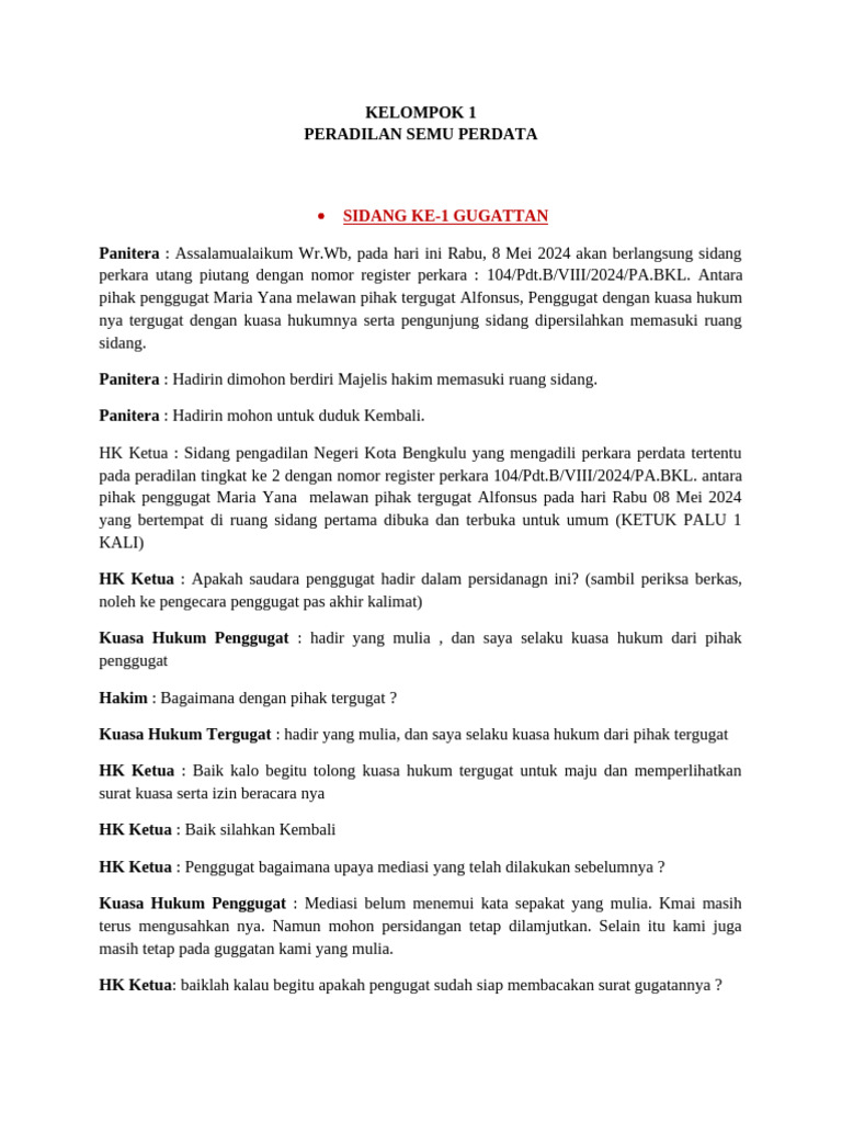 Revisi Dialog Perdata | PDF