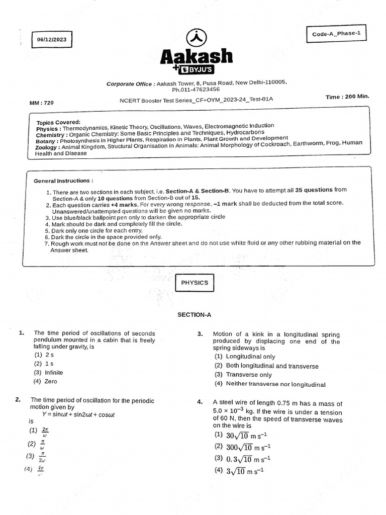 Nbts 01 Oym Question | PDF