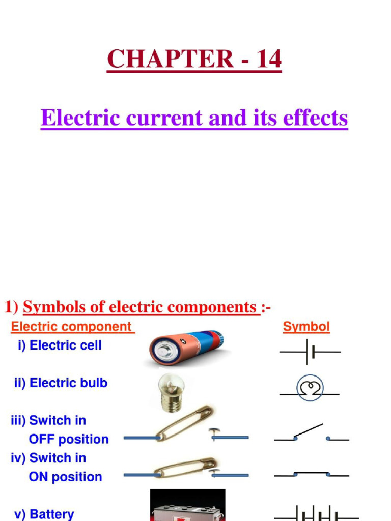 Science Notes Class 7 Electric Current and Its Effects Cbse | PDF