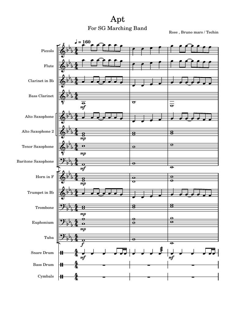 Apt-Score and Parts | PDF | Marching Bands | Music