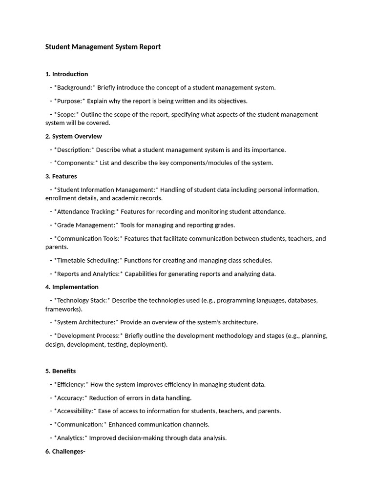 Student Management System Overview | PDF | System | Analytics