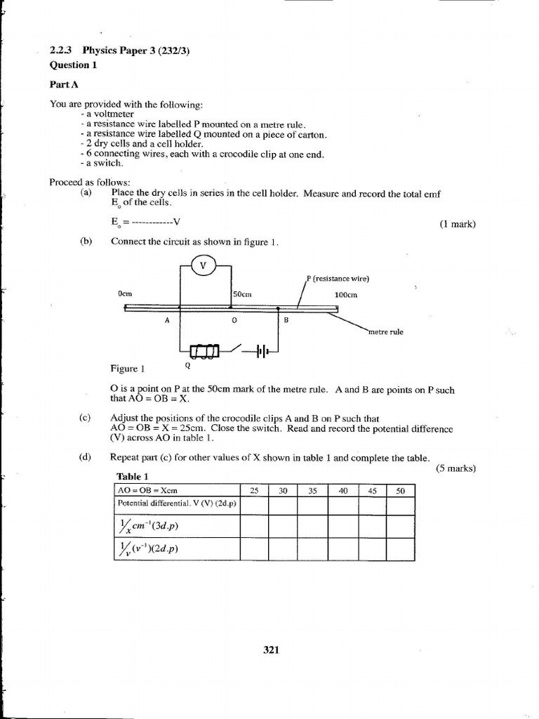 2011 Kcse Kcse Kcse Physics Q p3 | PDF