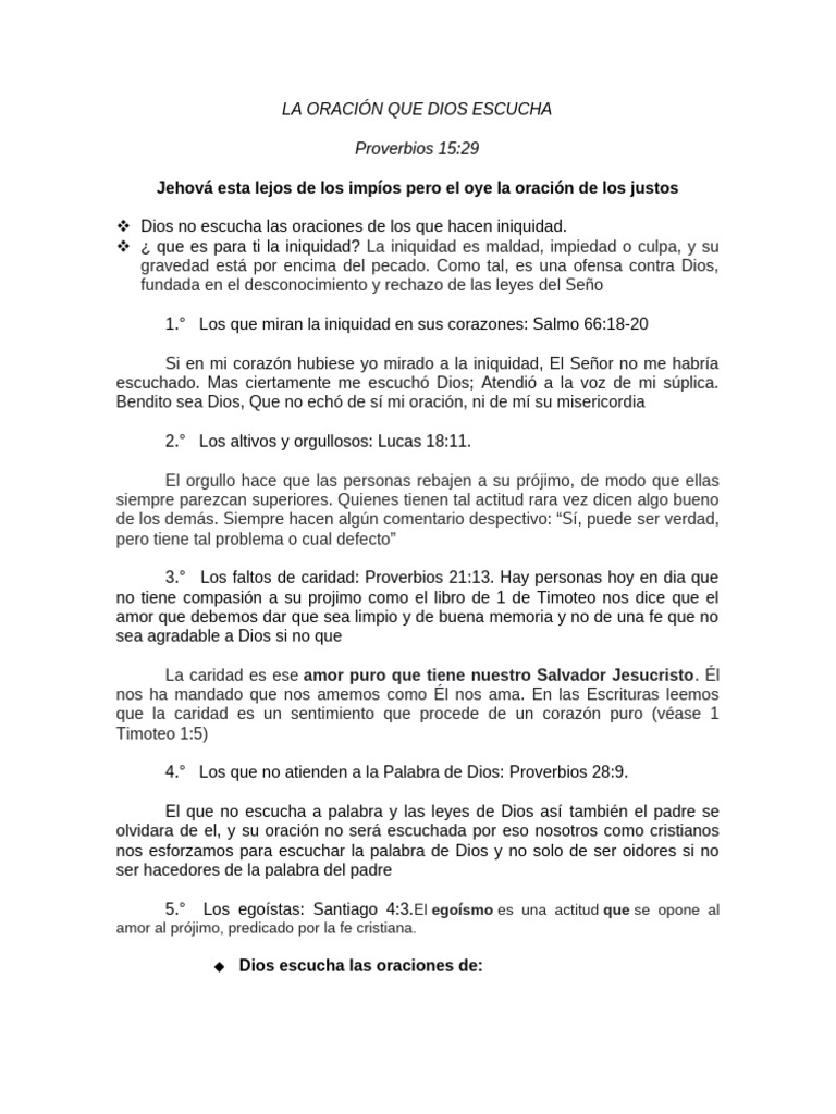 La Oracion | PDF | Dios | Amor