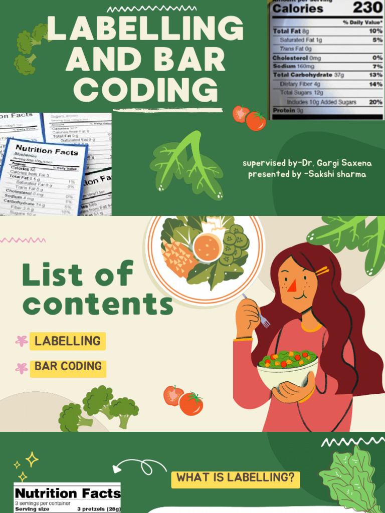 Labelling and Bar Coding | PDF | Nutrition | Diet & Nutrition