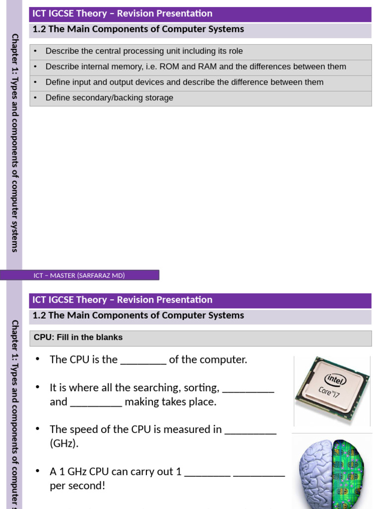 Worksheet1 - Types & Components of A Computer System | PDF | Computer Data Storage | Random ...