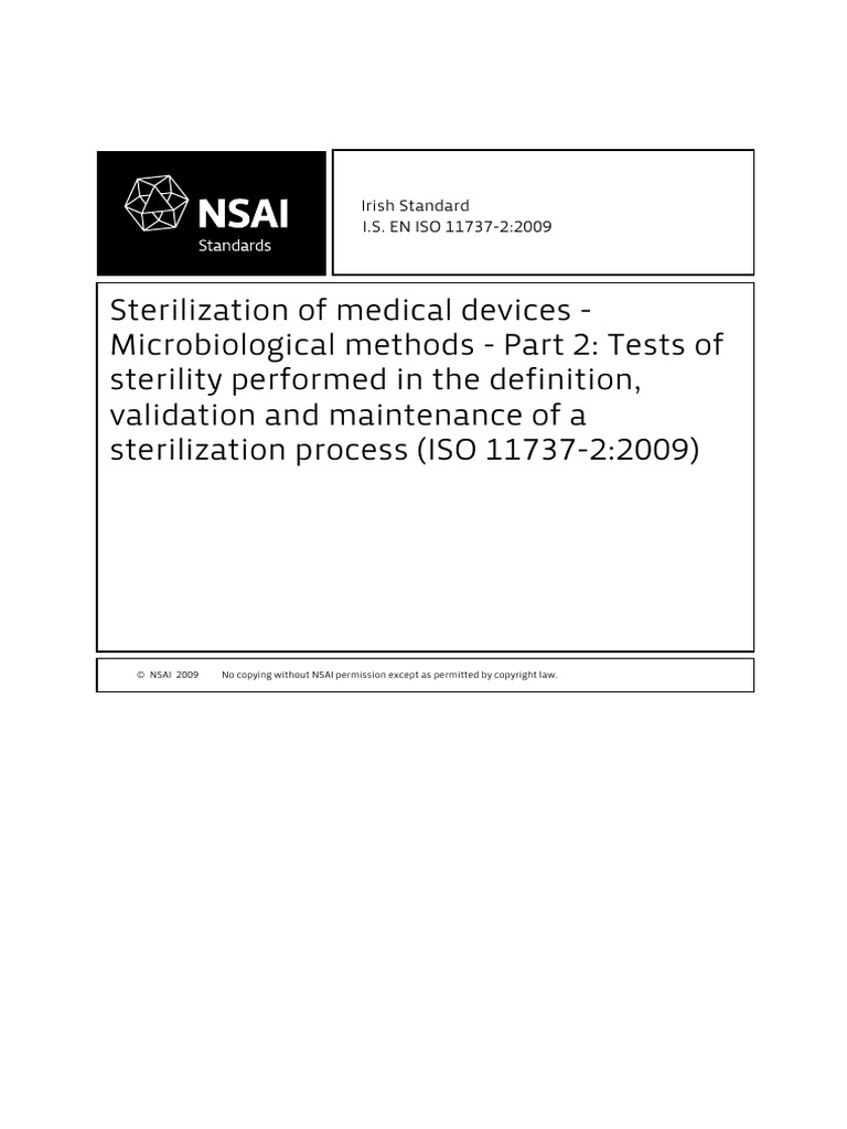iso 11737-2 ir | PDF | Sterilization (Microbiology) | Medical Device