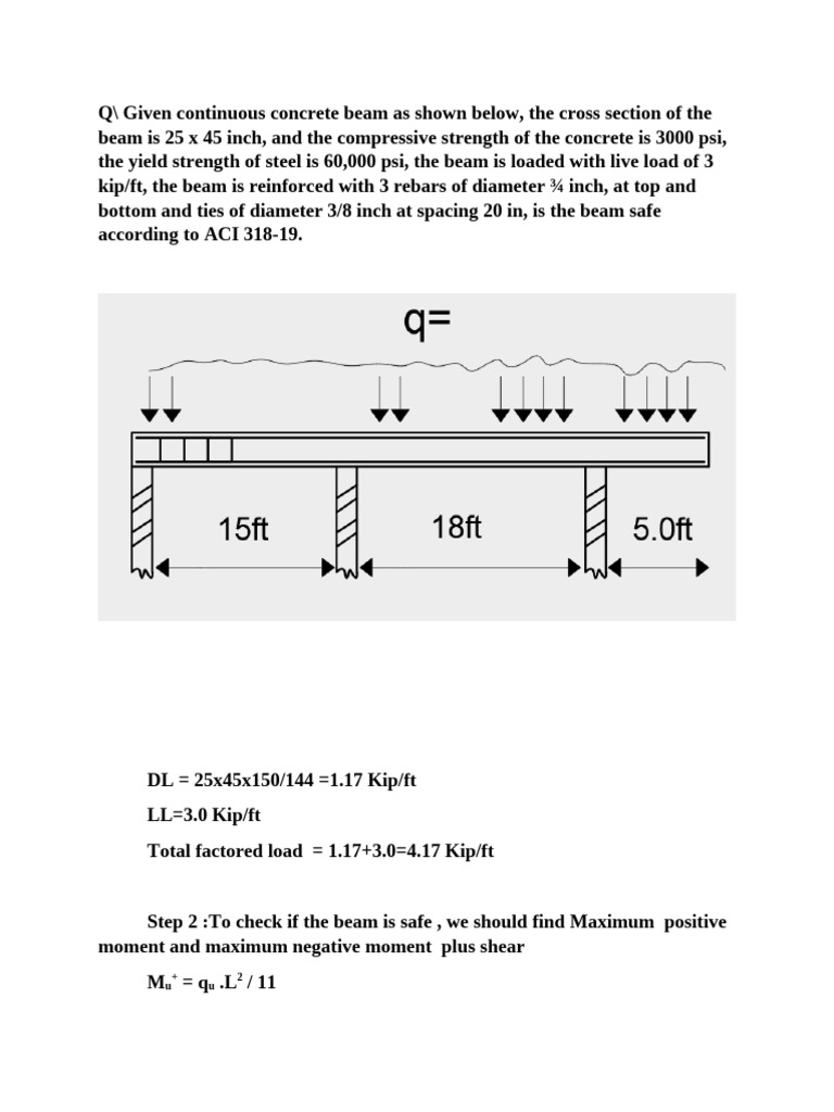 Answer For Question of Continuous Beam | PDF