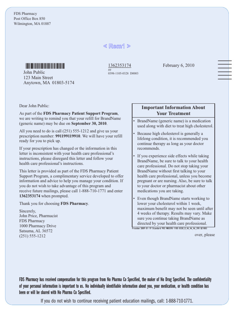 Adheris Refill Remind | PDF | Coronary Artery Disease | Pharmacy
