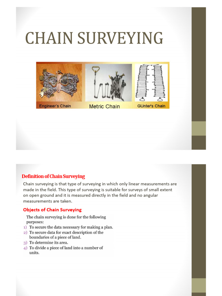 Module 2 Chain Surveying | PDF