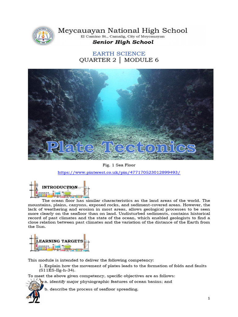 Core - Earth Science - Module 16 Q2 - Bautista 1 | PDF | Seabed | Plate ...