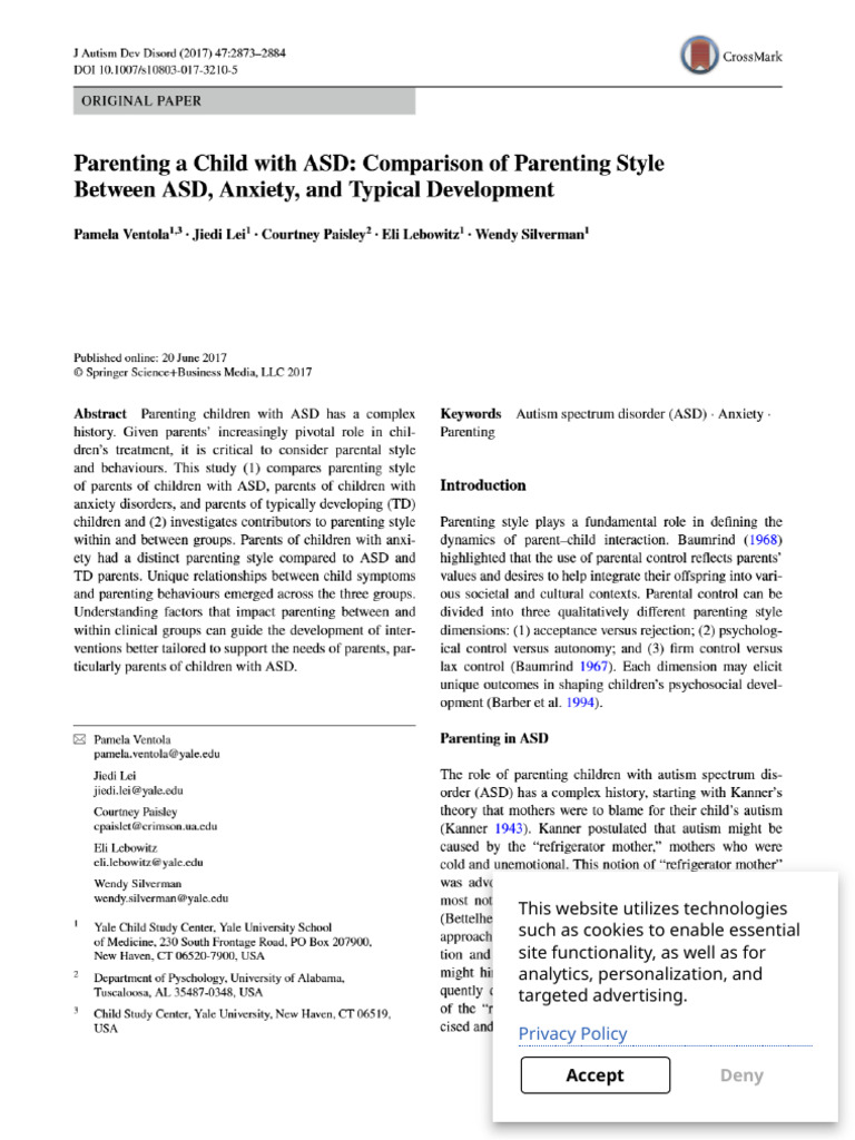 Parenting A Child With ASD - Comparison of Parenting Style Between ASD ...