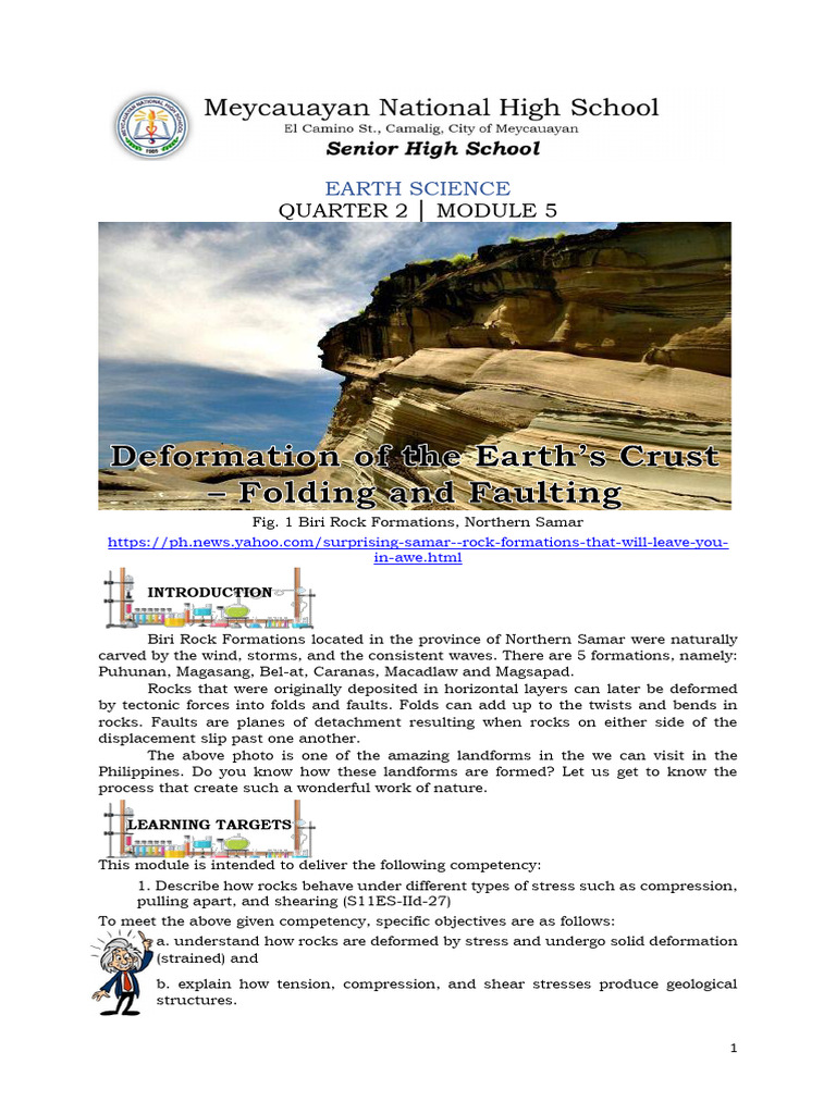 Core Earth-Science Module-15-Q2 Bautista | PDF | Stress (Mechanics ...