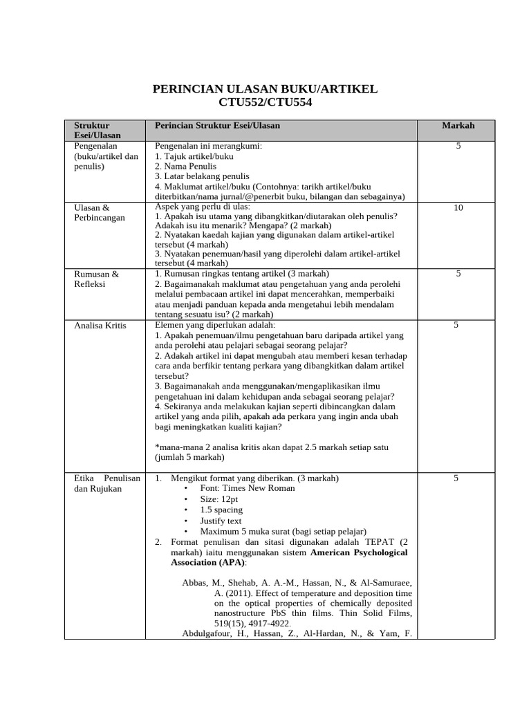 Panduan - Perincian Ulasan Buku | PDF | Sains & Matematika