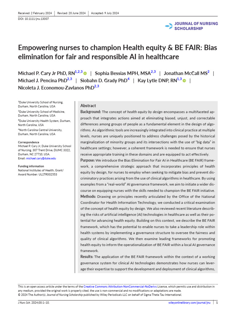 J of Nursing Scholarship - 2024 - Cary - Empowering Nurses To Champion ...