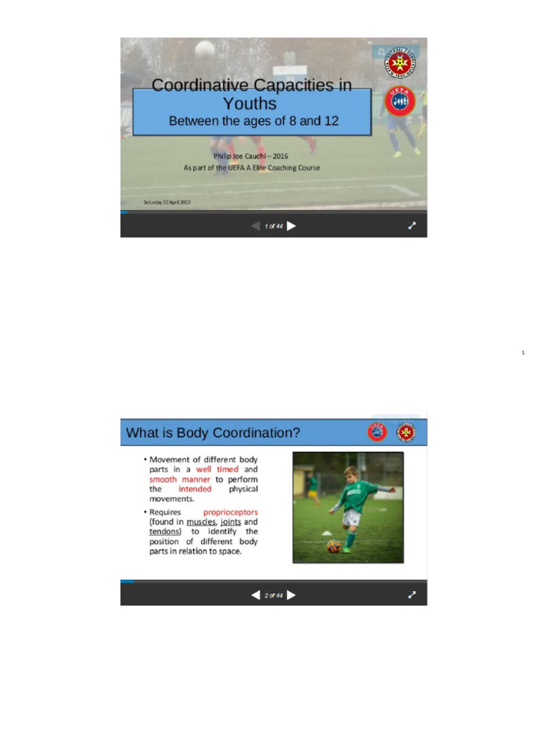 Coordinative Capacities in Youths | PDF