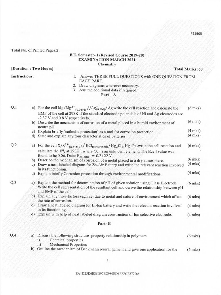 Chem SEM Papers | PDF