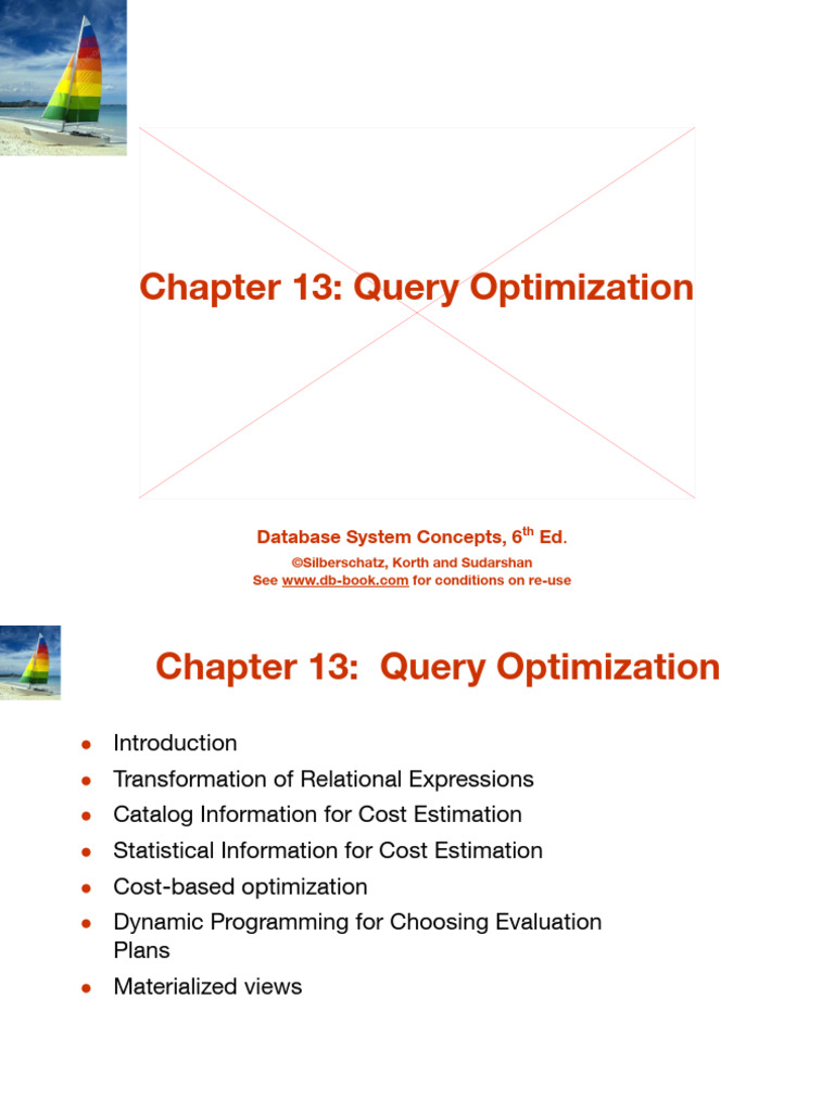 Ch13 QueryOptimization Korth6E | PDF | Relational Model | Databases