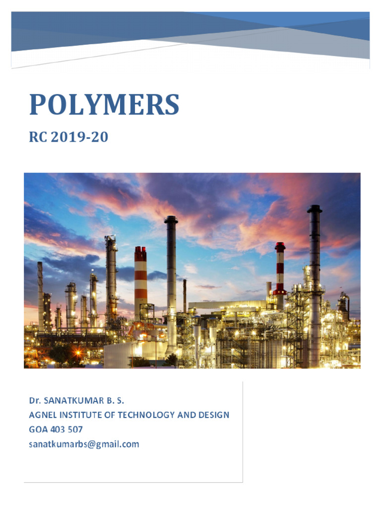 UNIT IV | PDF | Polymers | Polymerization